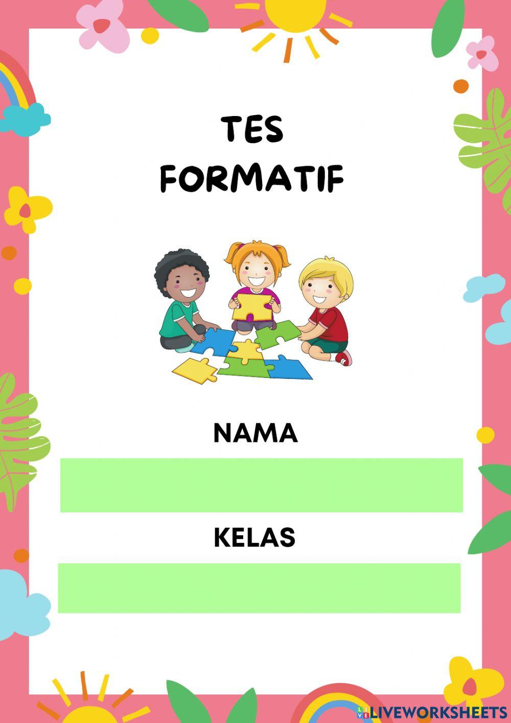 Tes formatif tema 2 worksheet | Live Worksheets
