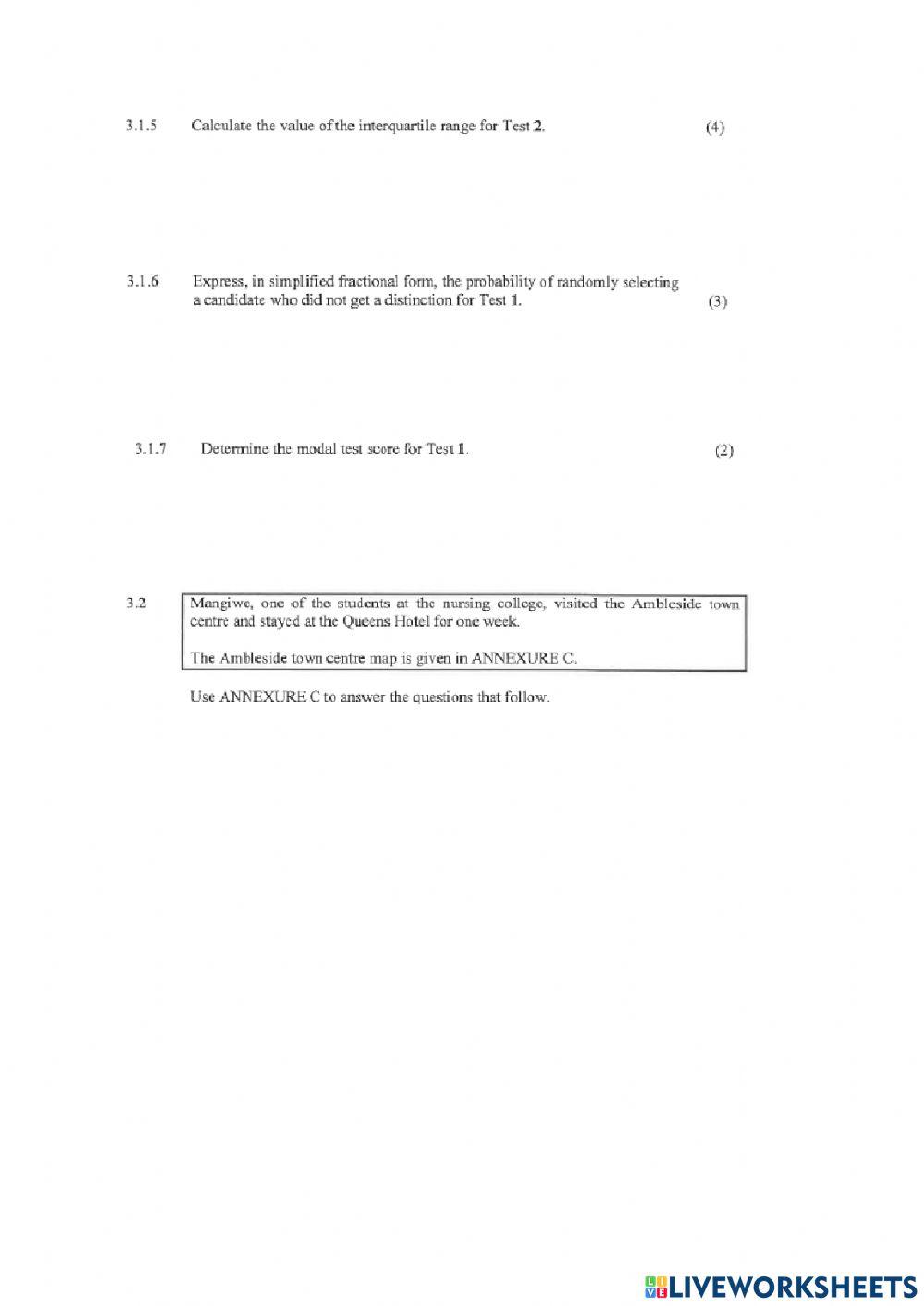 range maths literacy