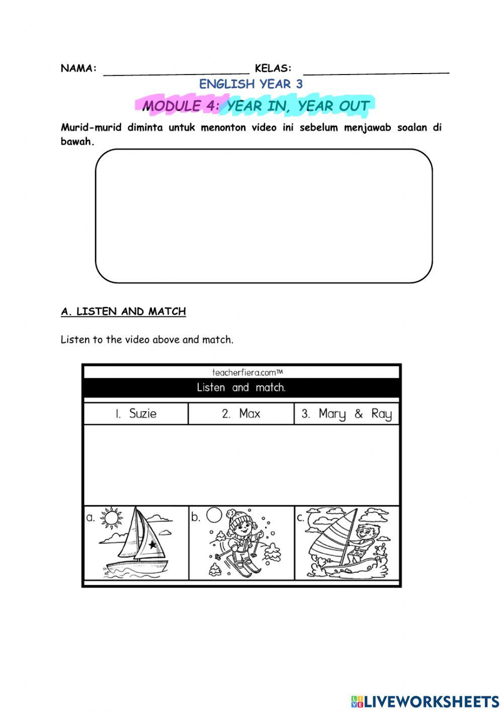English year 3 … | Free Interactive Worksheets | 1266534