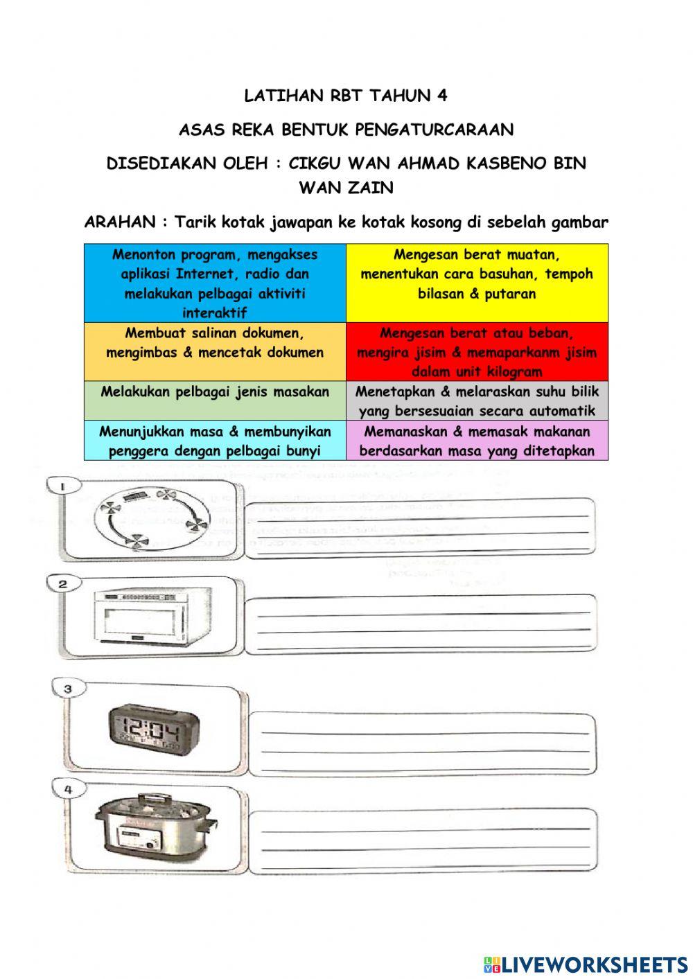 Latihan rbt tah… | Free Interactive Worksheets | 1266795