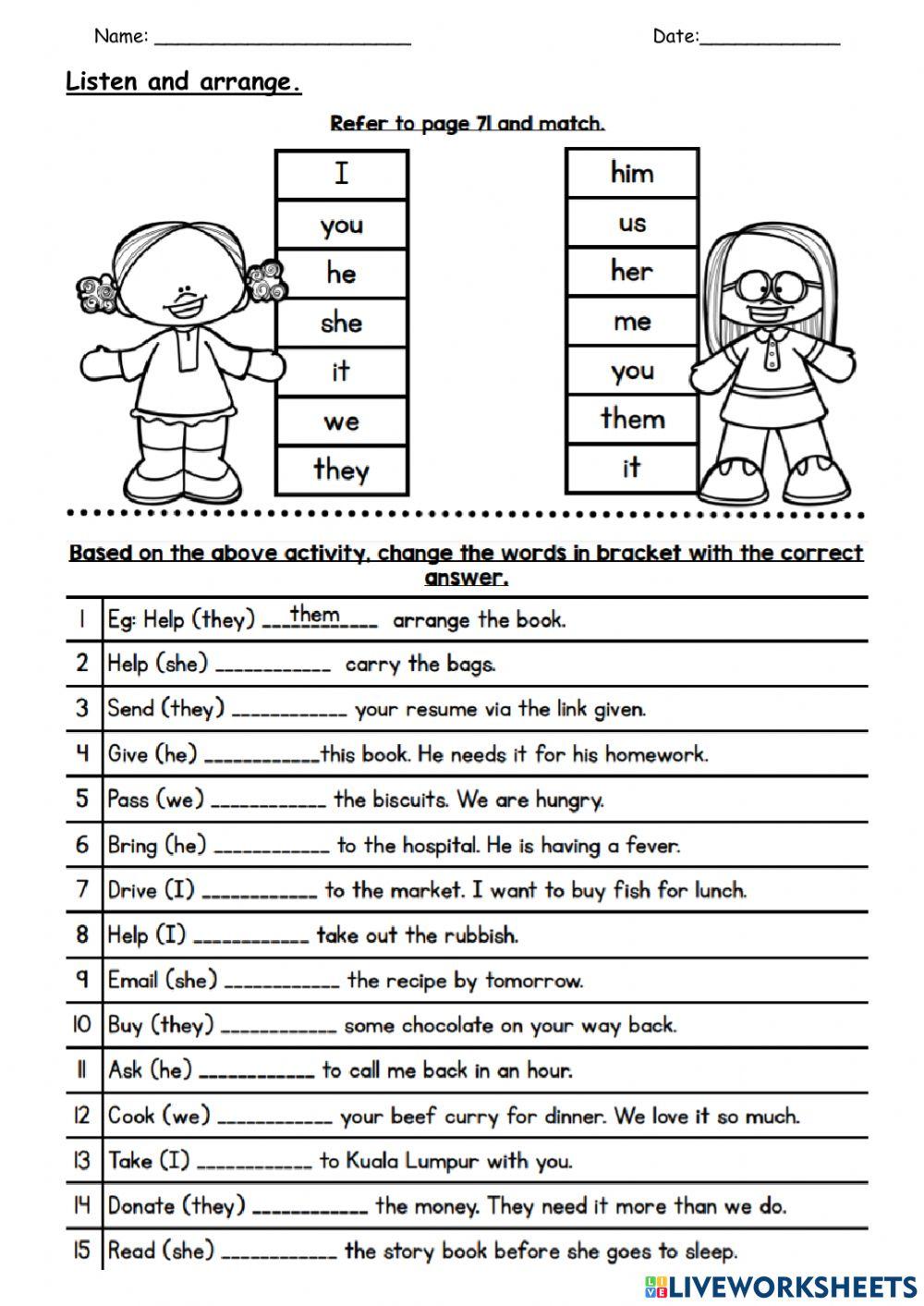 Module 7 - Helping Out worksheet | Live Worksheets