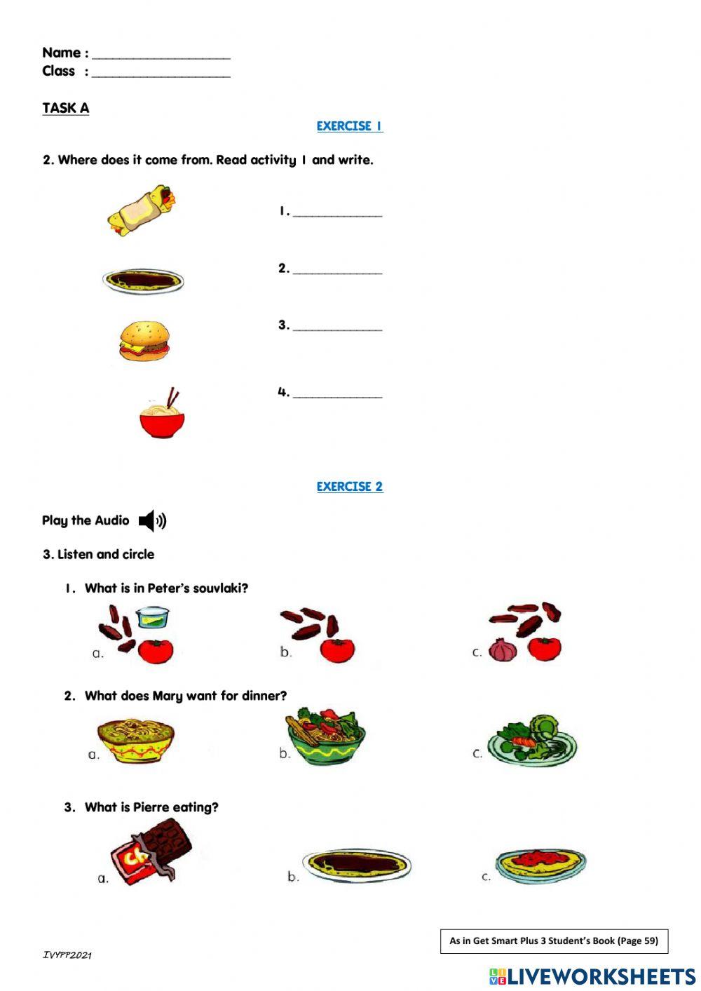 Module 6 : Food, please ! worksheet | Live Worksheets