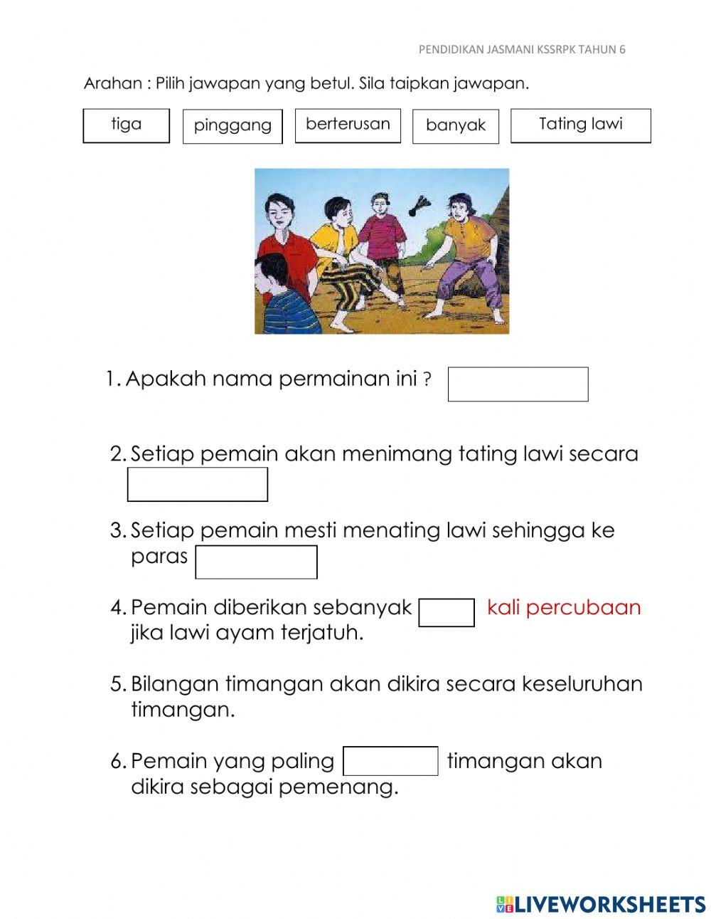 Tating lawi interactive worksheet | Live Worksheets