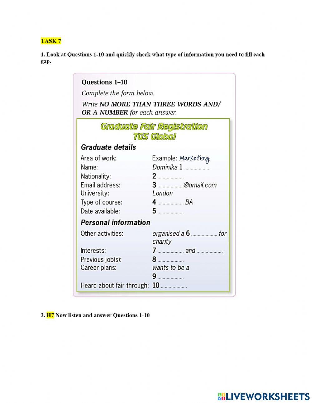 IELTS Intermediate-Listening Week 2-Homework 3301942
