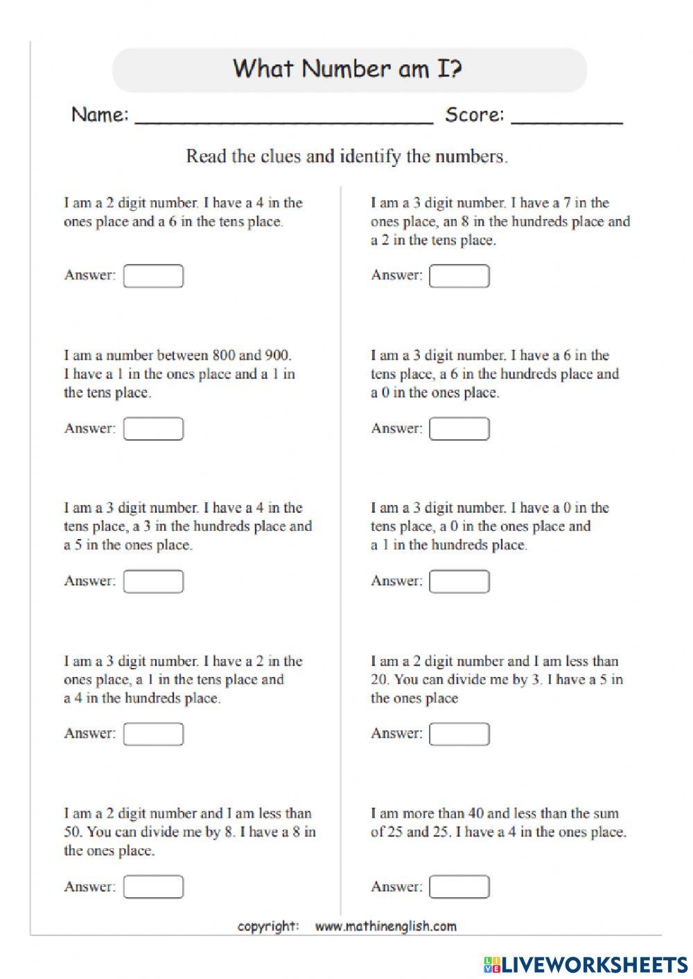 3302309 | What Number Am I? | Melissa Smith