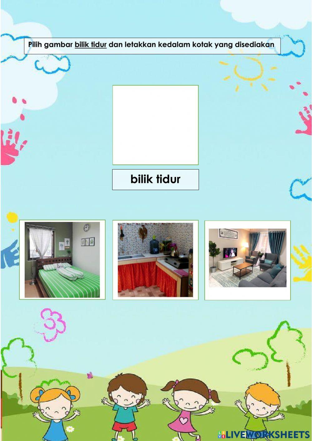 Bilik tidur online worksheet | Live Worksheets