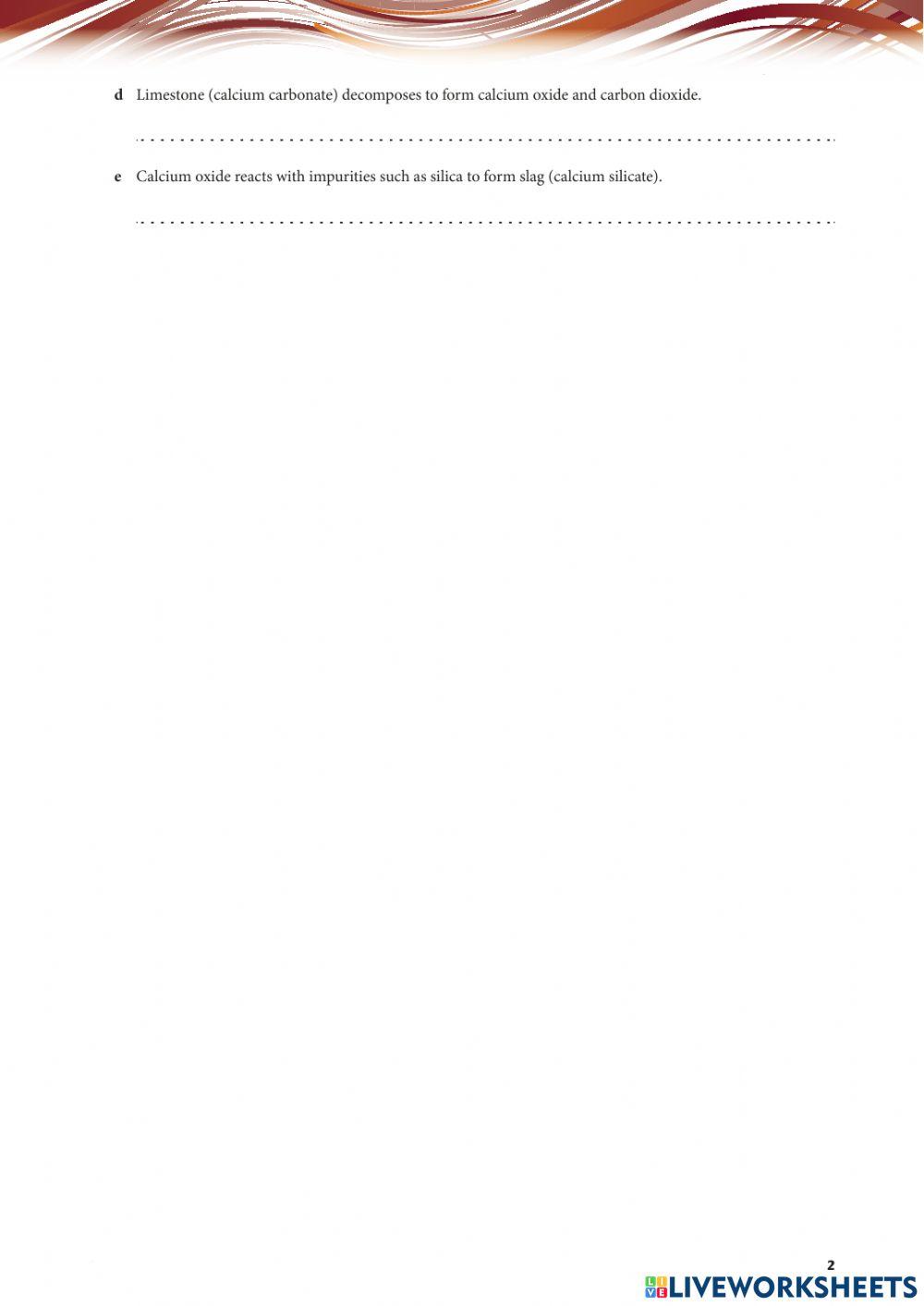 Extraction of Iron online exercise for | Live Worksheets