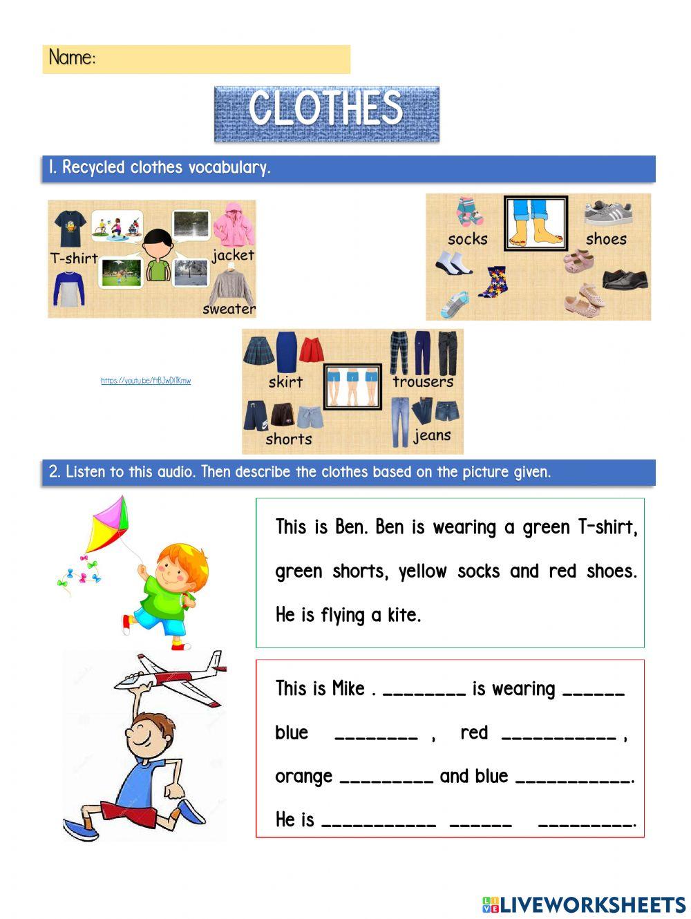 1269775 | Unit 7 Get Dressed | Madelena | LiveWorksheets
