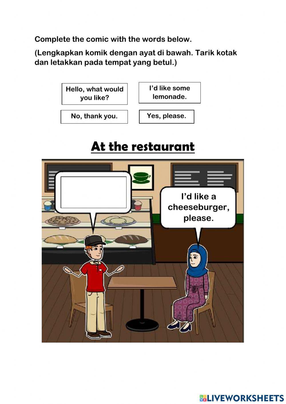 Year 3: food, please! worksheet | Live Worksheets