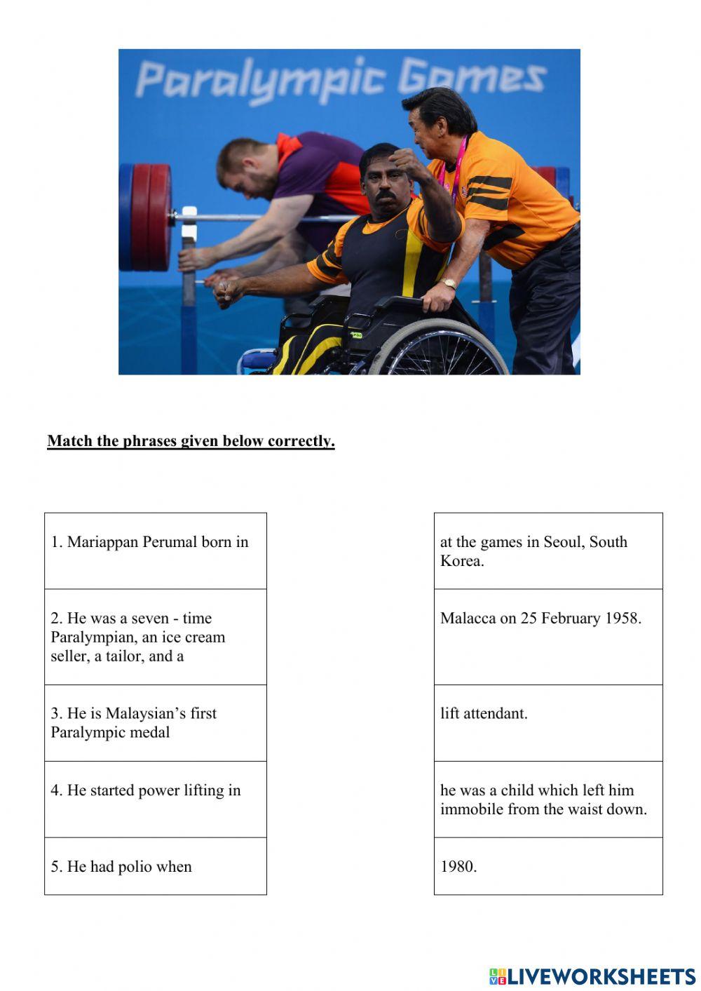 Unit 13: overcoming the odds activity | Live Worksheets