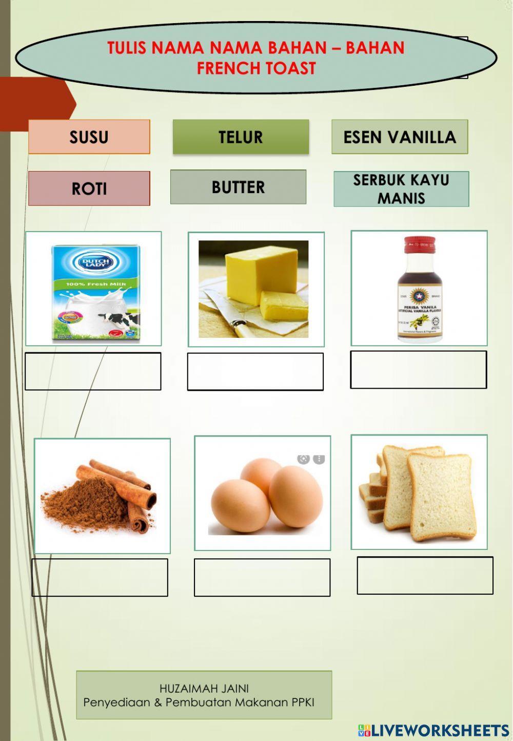 French toast interactive worksheet | Live Worksheets