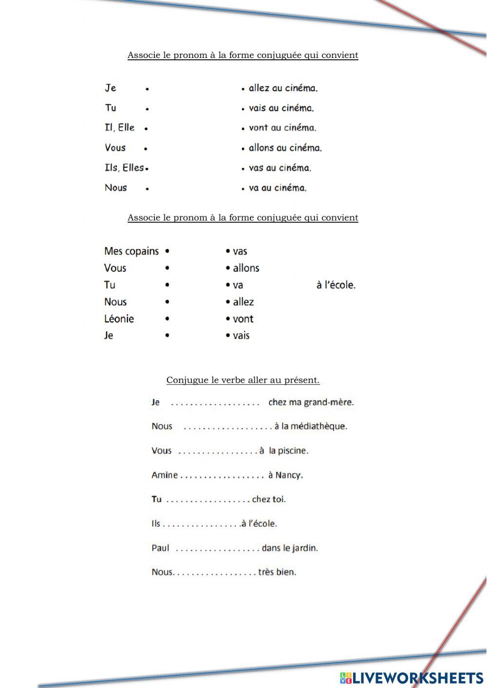 Verbe aller | Free Interactive Worksheets | 1270862