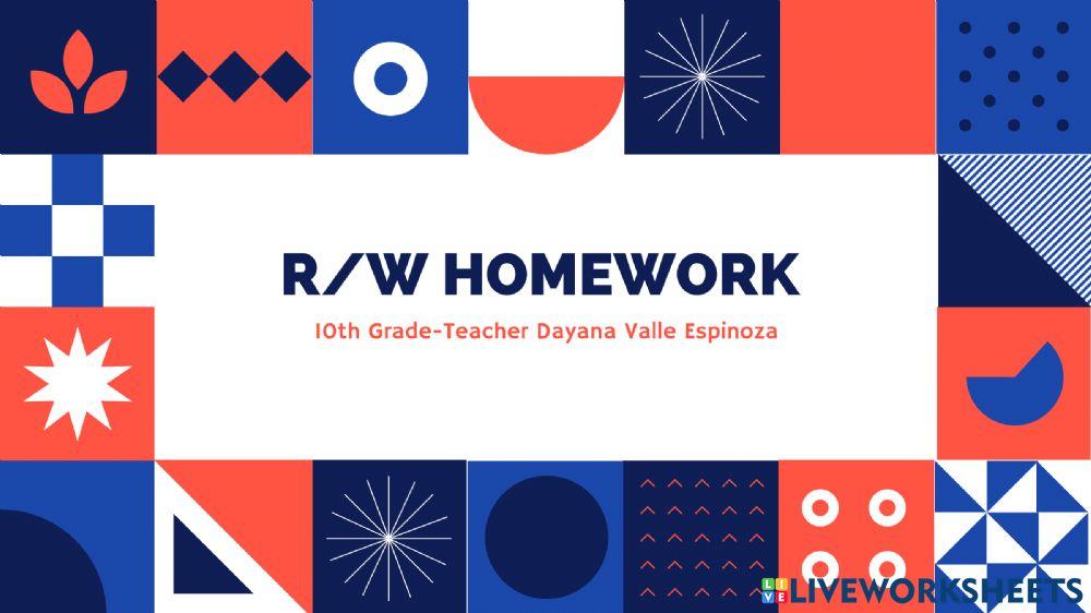 Homework 10th worksheet | Live Worksheets