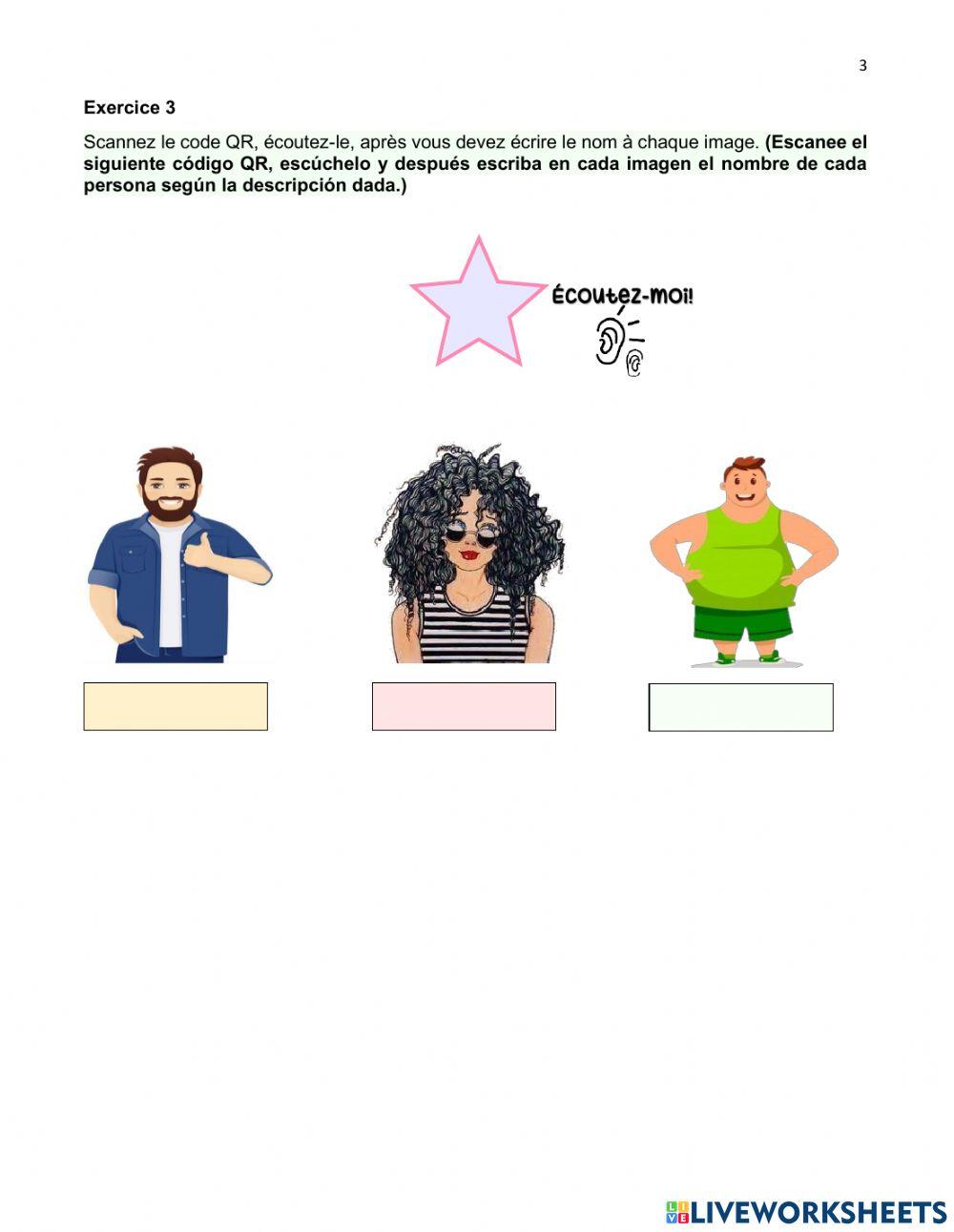 Description activity for 7 | Live Worksheets