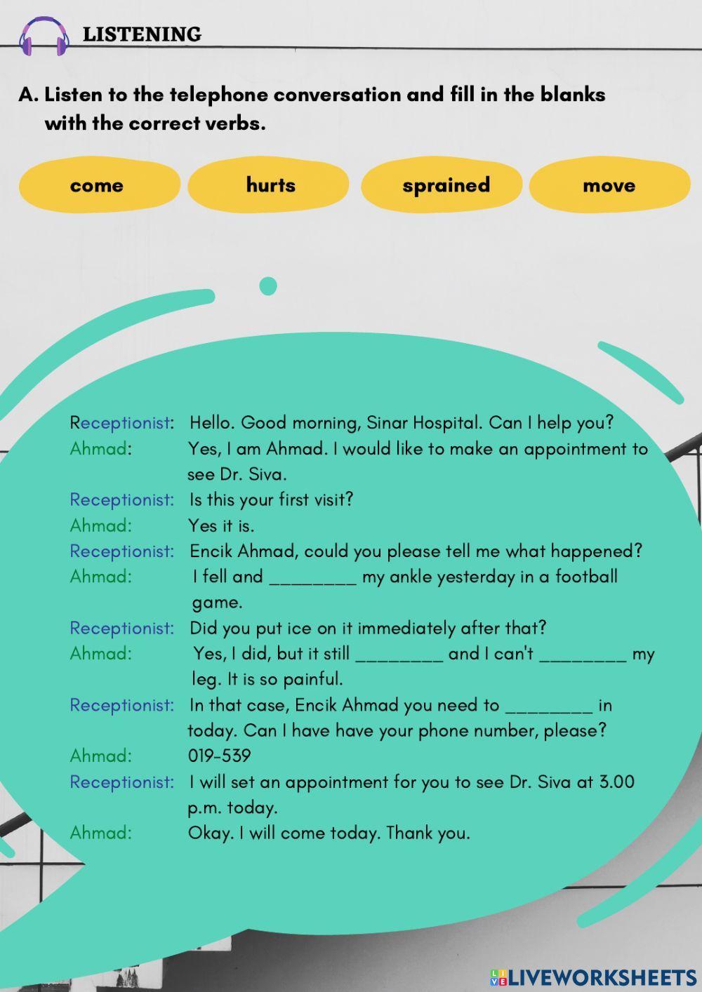 Medical Breakthrough exercise | Live Worksheets