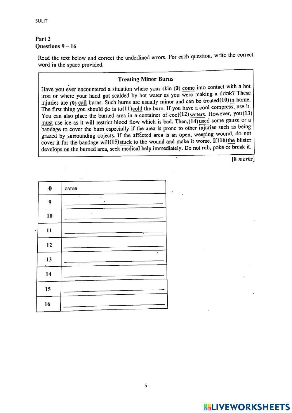 Form 1 2021 mid… | Free Interactive Worksheets | 1273568