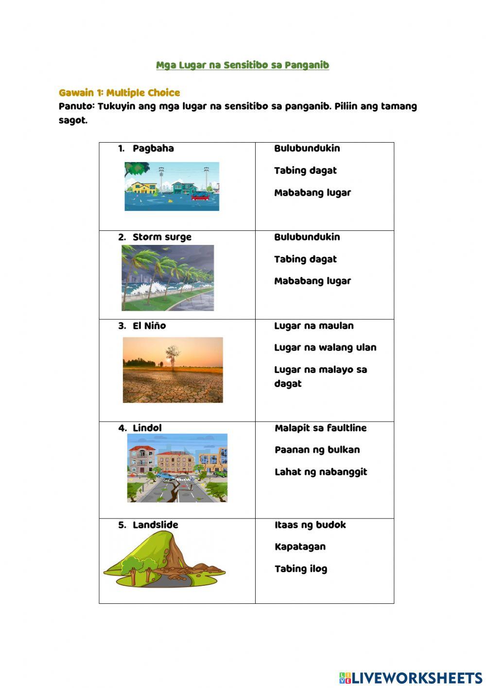 G1- Mga Lugar na sensitibo sa panganib 5128845 | Christia