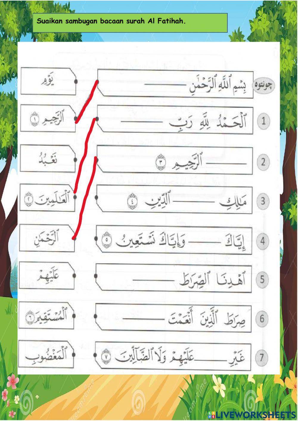 Bacaan Wajib dalam solat exercise | Live Worksheets