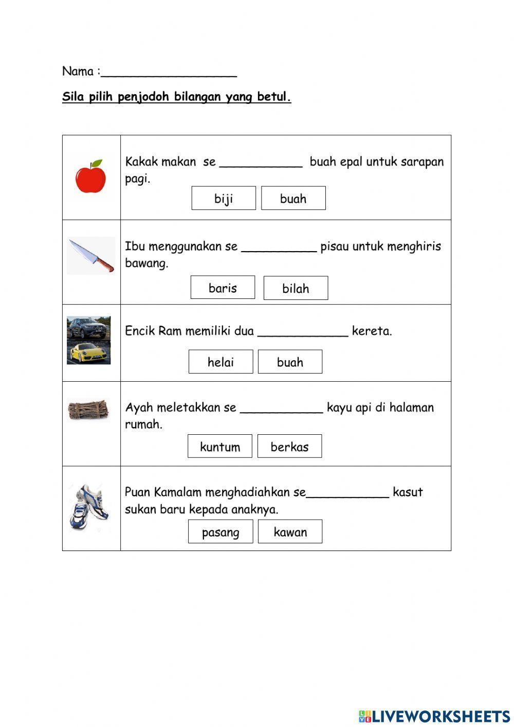 Penjodoh Bilangan Online Pdf Worksheet Live Worksheets