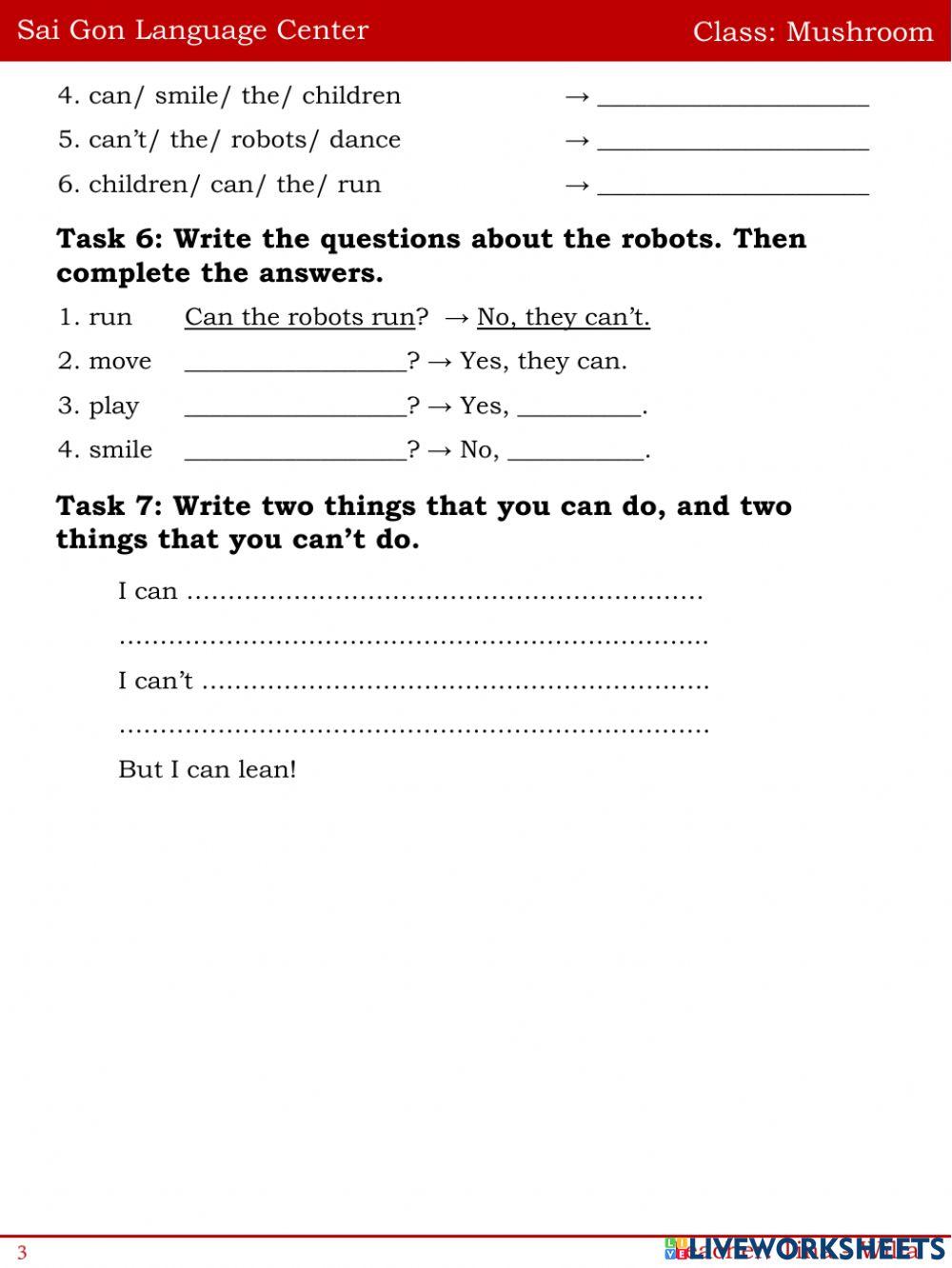 Action boy can run! exercise | Live Worksheets