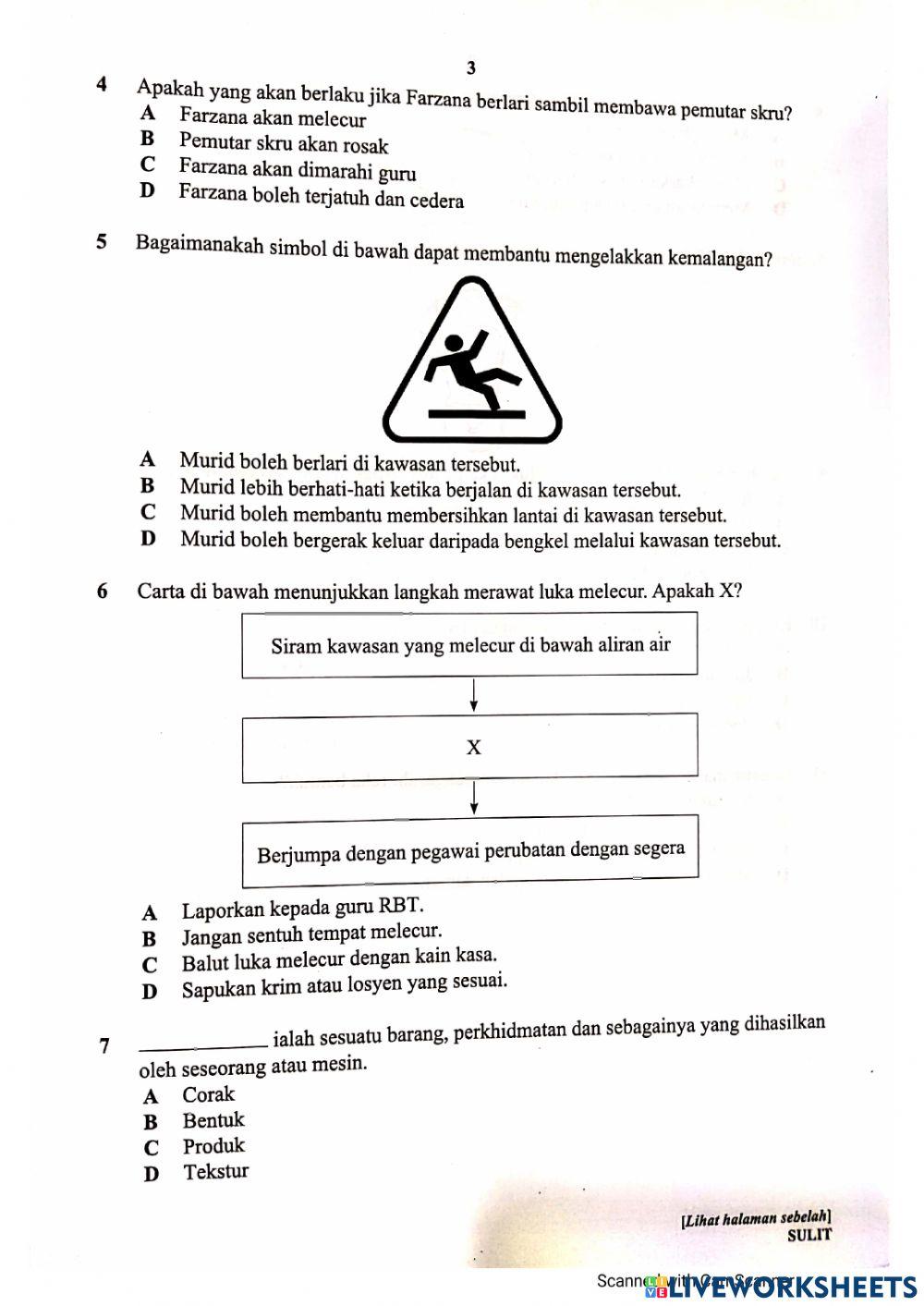 Pentaksiran RBT Tahun 4 (new) online exercise for | Live Worksheets