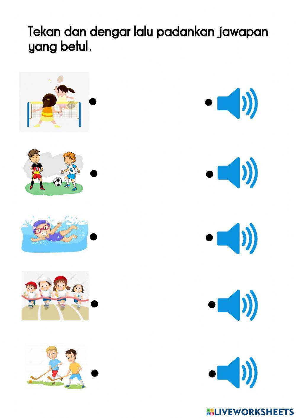 Jenis sukan interactive worksheet | Live Worksheets