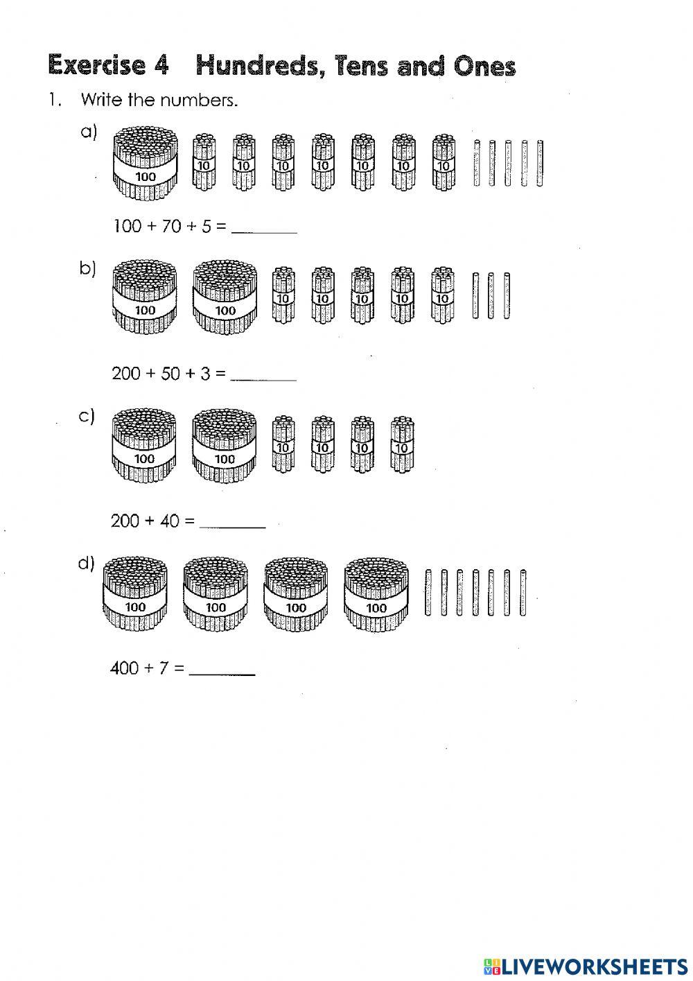 Place Value online exercise for 2 | Live Worksheets