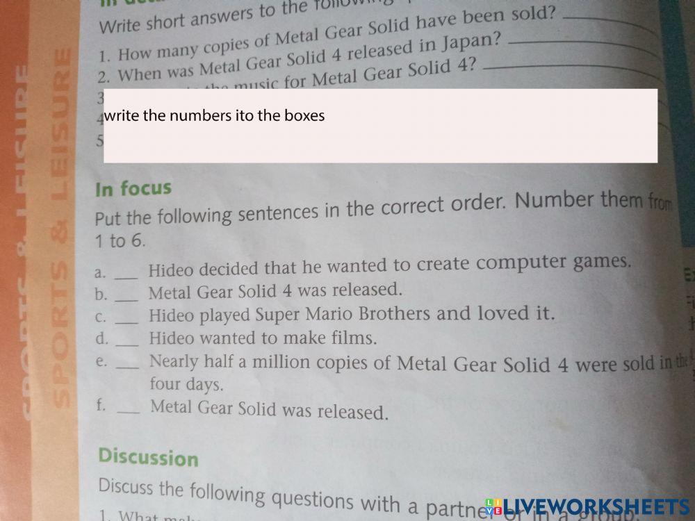 English Reading Unit 4 In FOCUS M5 worksheet | Live Worksheets
