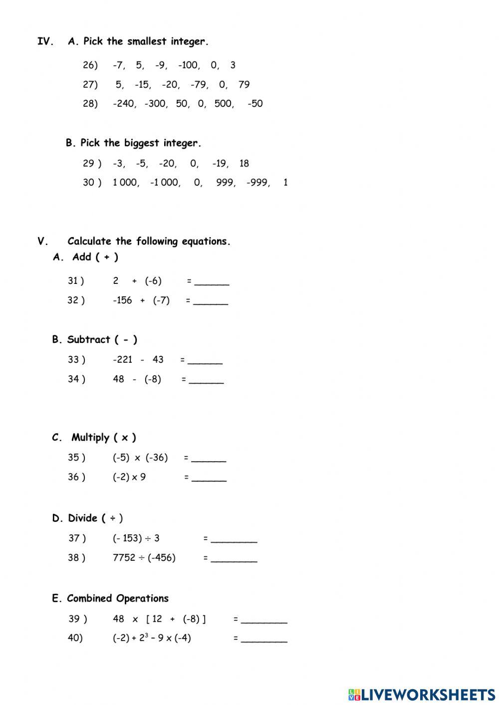 M1 Midterm Test (1st Term) 2021-2022 worksheet | Live Worksheets