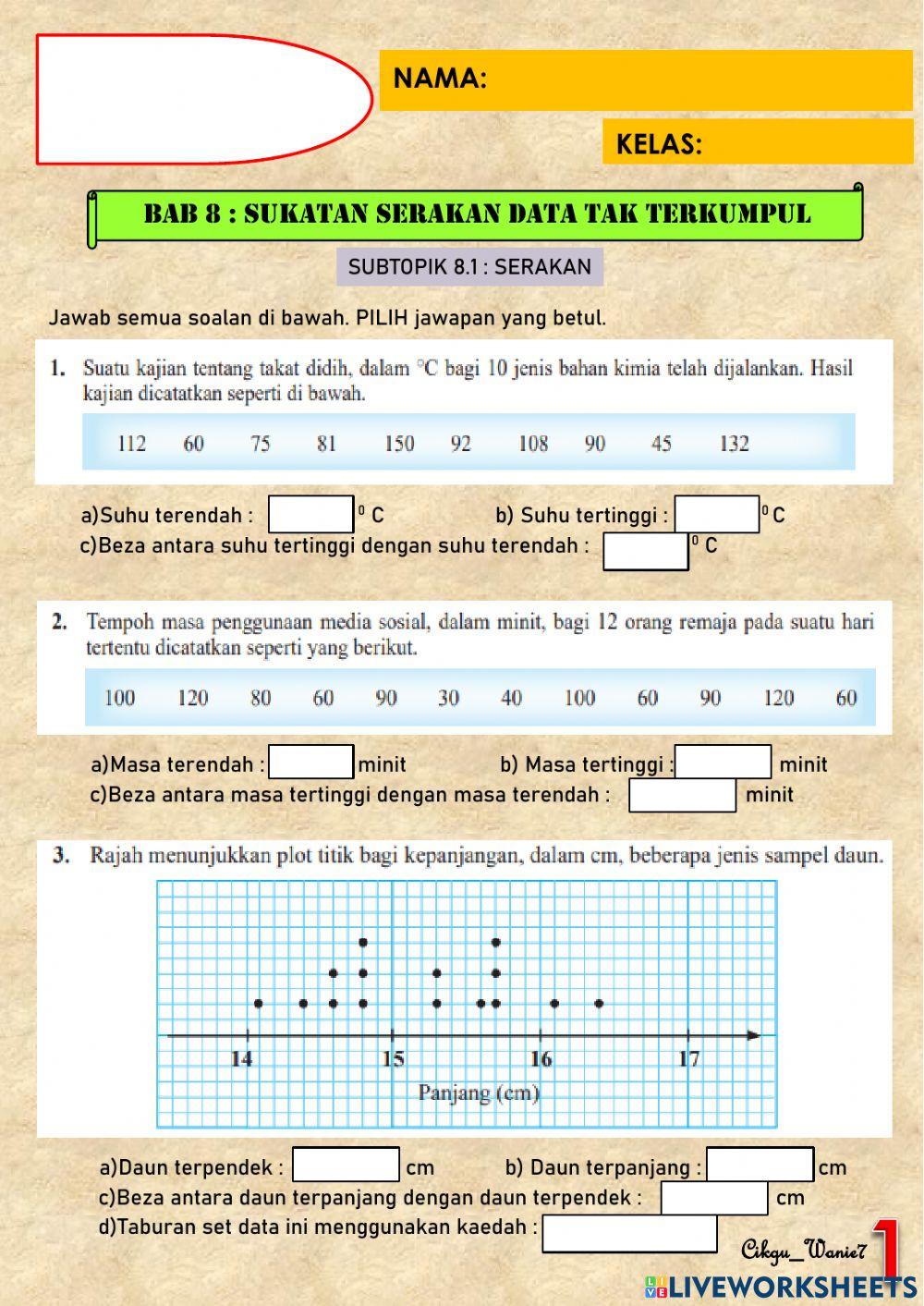 Serakan worksheet | Live Worksheets