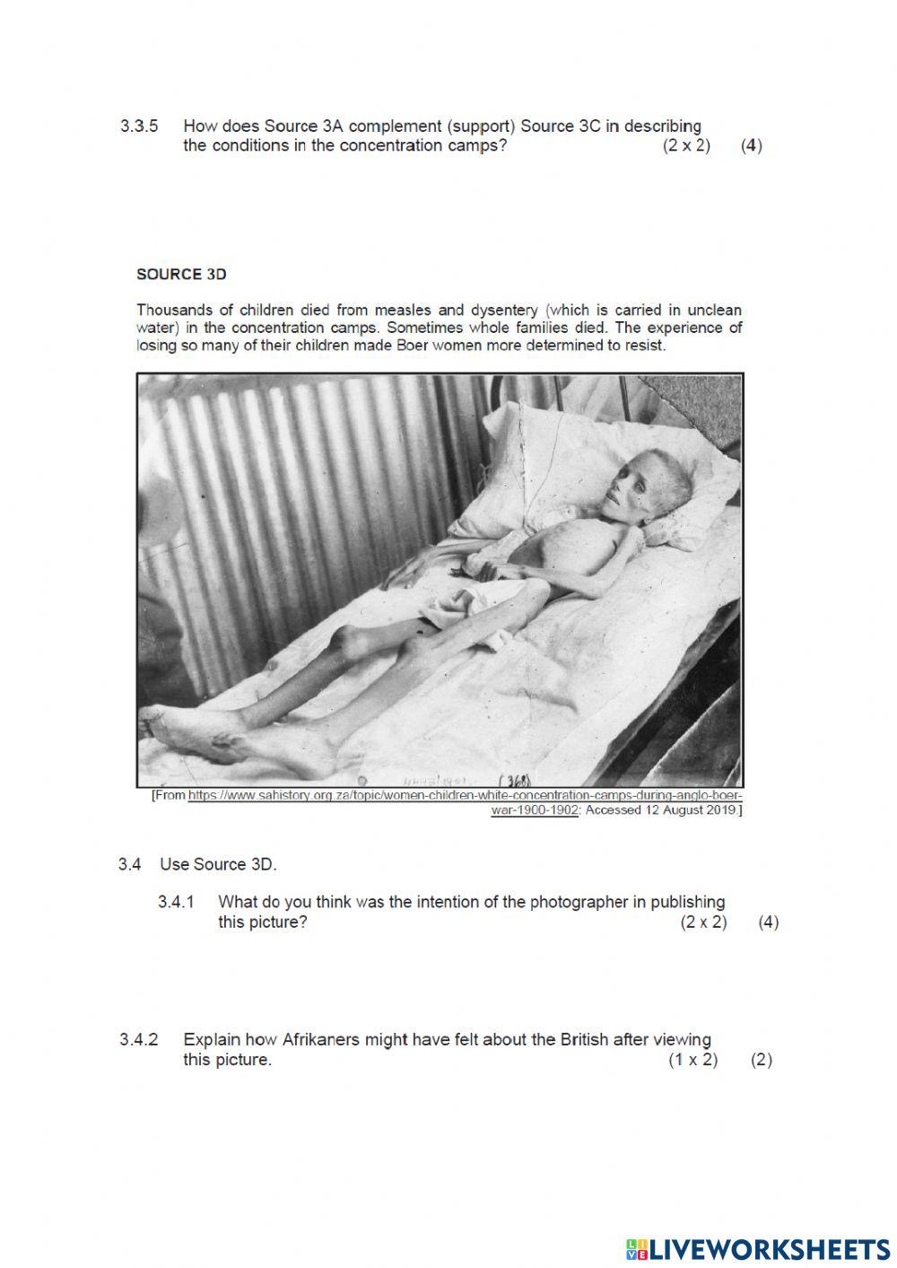 History paper 1 part 3 interactive worksheet | Live Worksheets