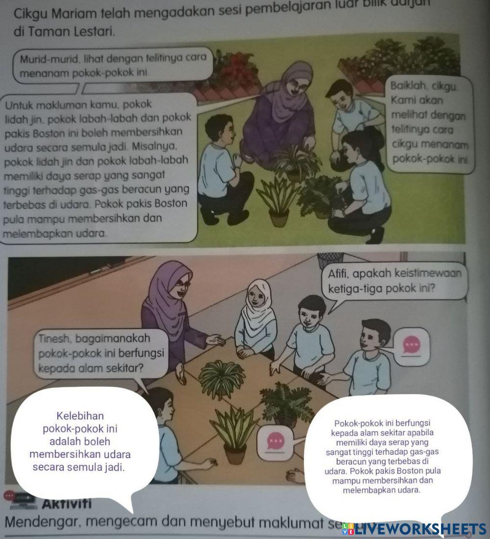 Mendengar dan bertutur Tahun 5 ms 144 interactive worksheet | Live Worksheets