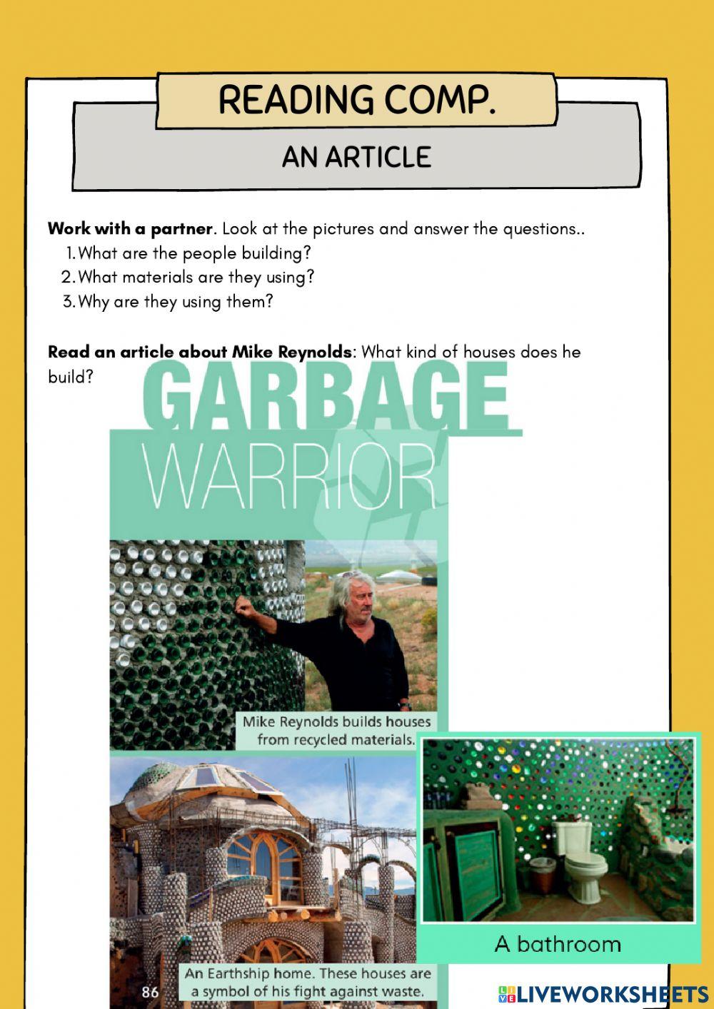 Reading comprehension- An article 3307823 | pazvlc | Live