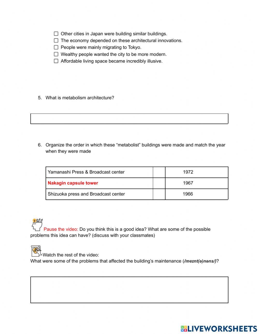 Japanese city p… | Free Interactive Worksheets | 1274595