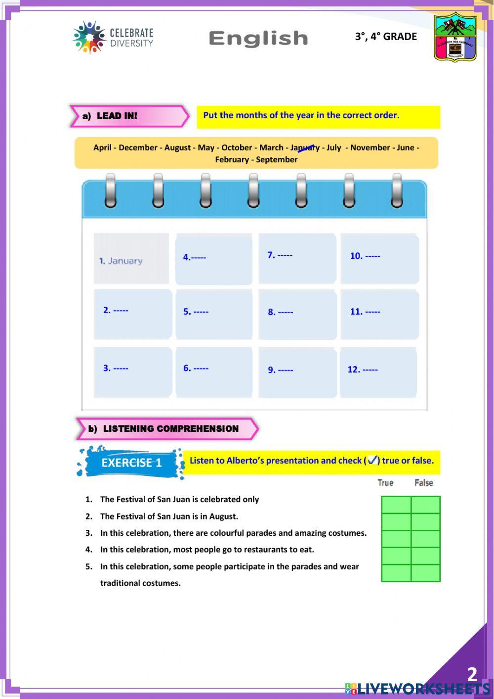 ACTIVITY TWO: “Let´s promote diversity!” worksheet | Live Worksheets