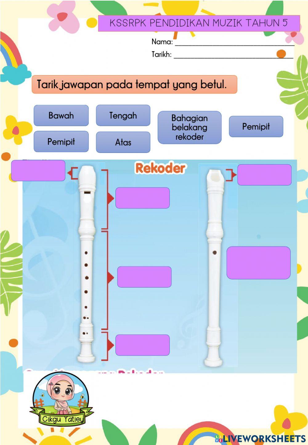 Rekoder 1275129 | YaTieY | Live Worksheets