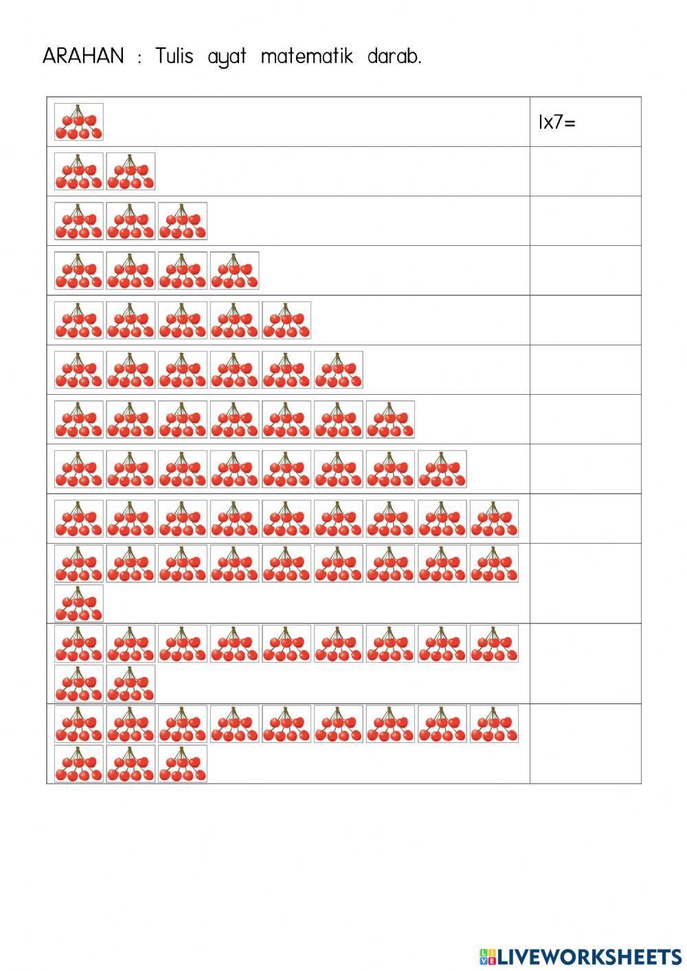 Sifir 7 | Live Worksheets