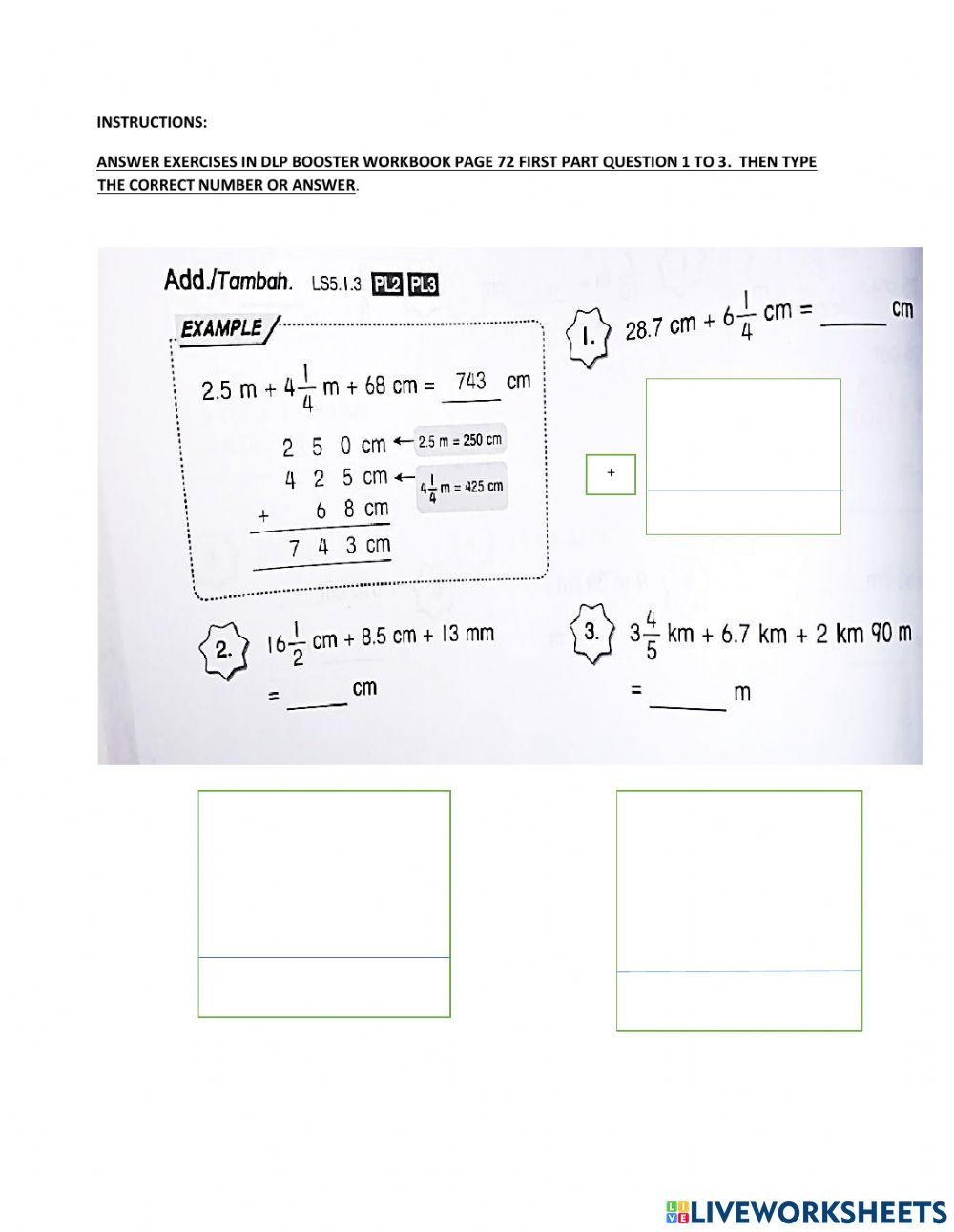 Measurement 1275075 | dgzai77 | Live Worksheets
