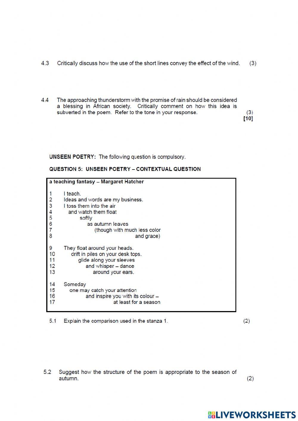 English paper 2 part 2 1275641 | Grace Vogt | Live