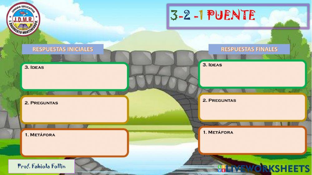 3-2-1- puente | Free Interactive Worksheets | 1276409