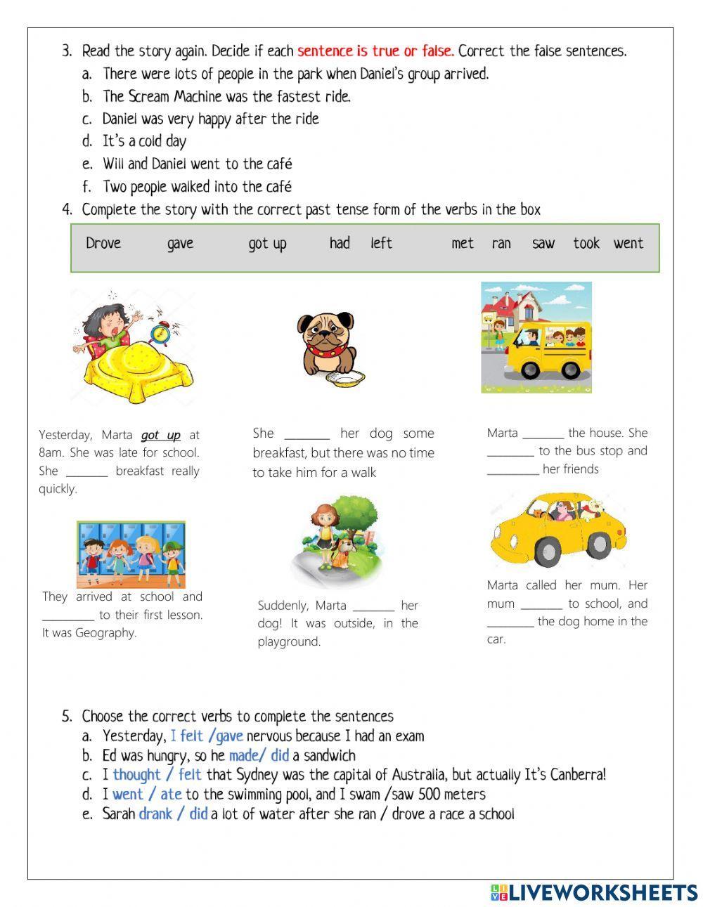 Reading -The sc… | Free Interactive Worksheets | 1277421