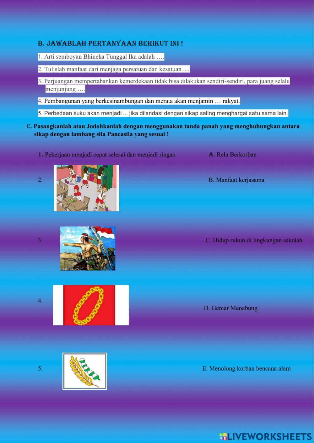 Pelajaran Pkn worksheet | Live Worksheets