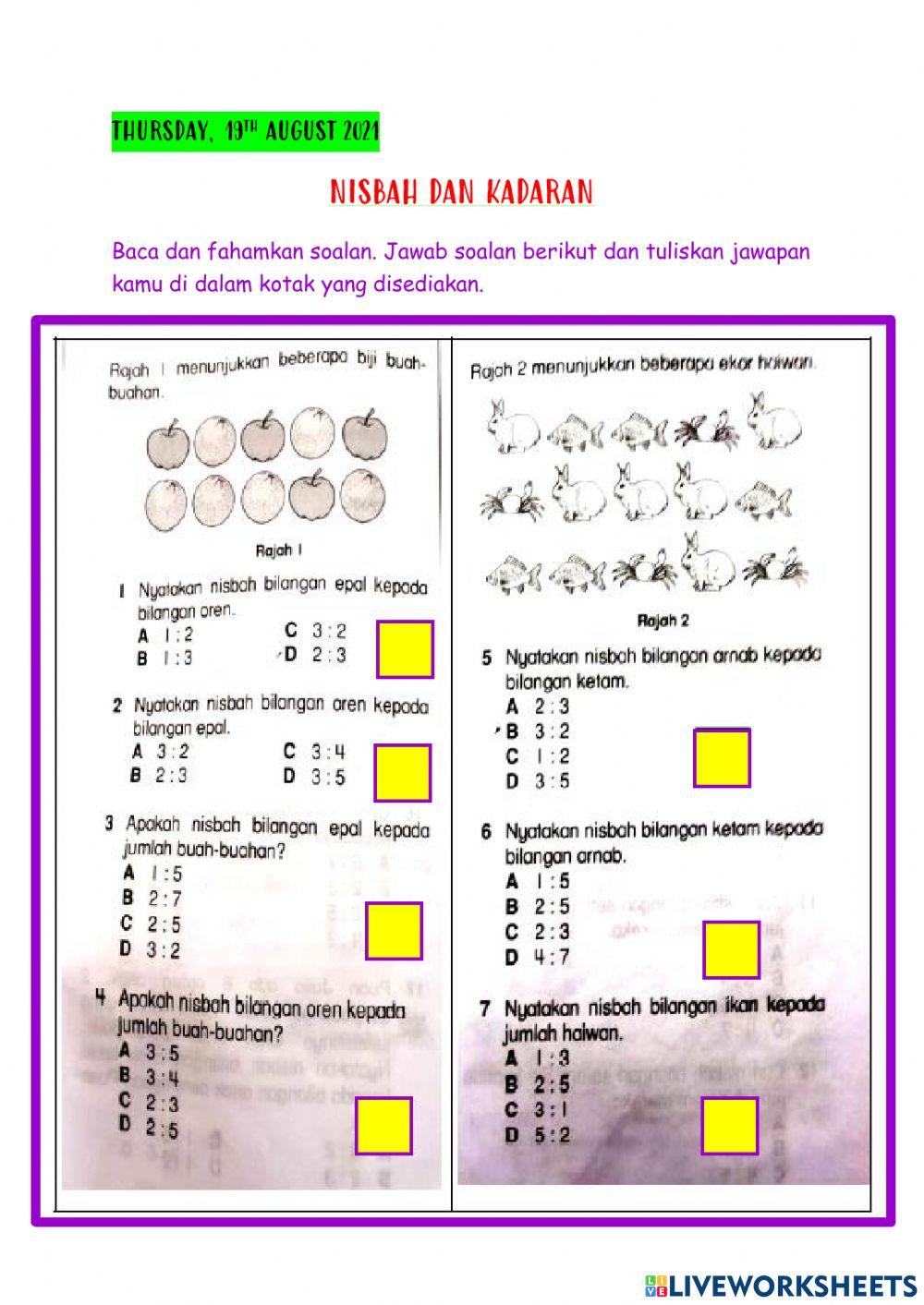 Matematik online exercise for year 6 | Live Worksheets