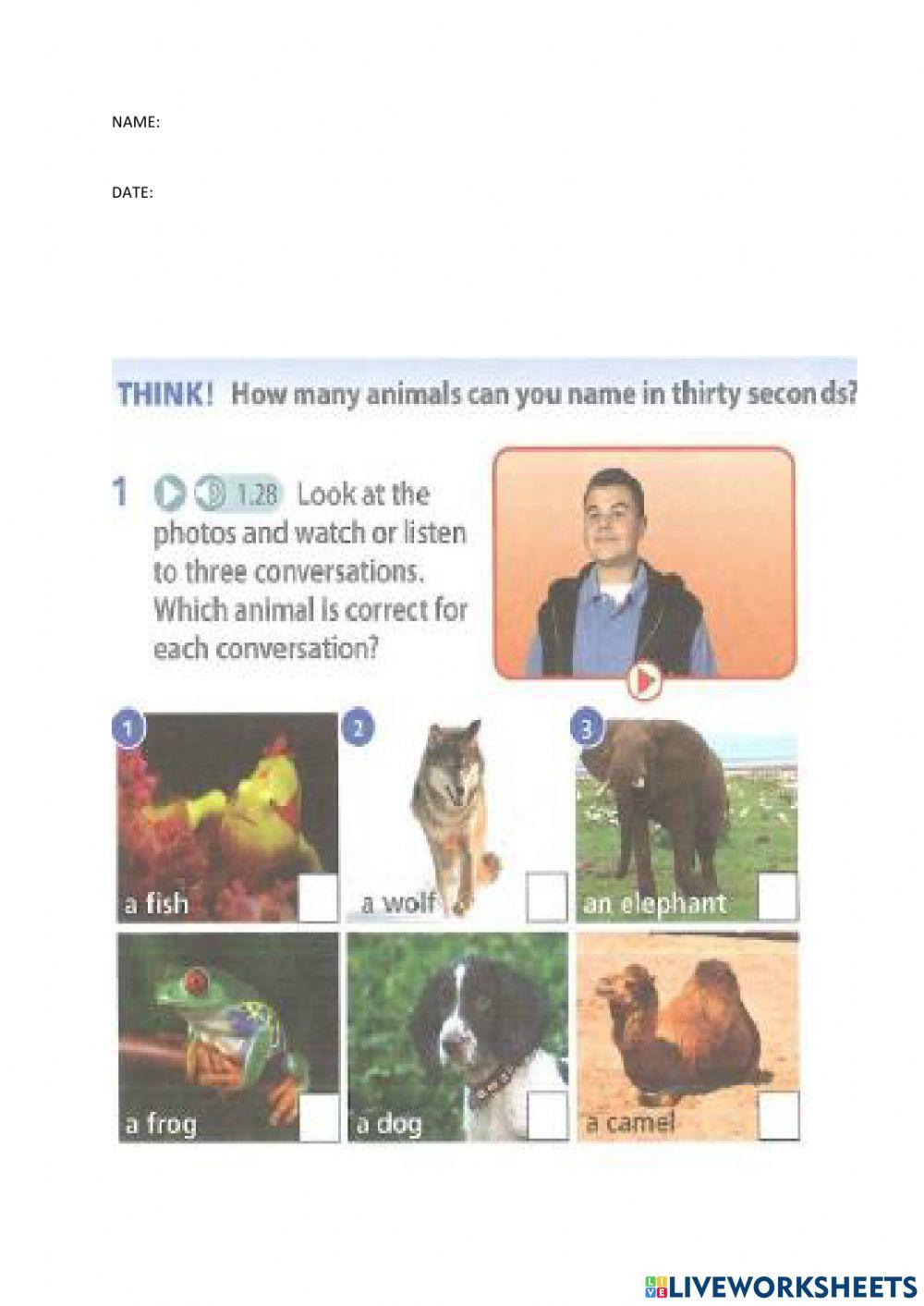 Year 5-wild life-page 32- ex 1 worksheet | Live Worksheets