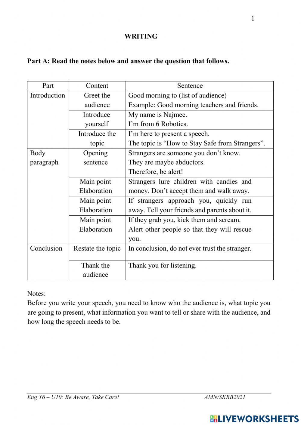 Unit 10 : Be Aware, Take Care interactive worksheet | Live Worksheets