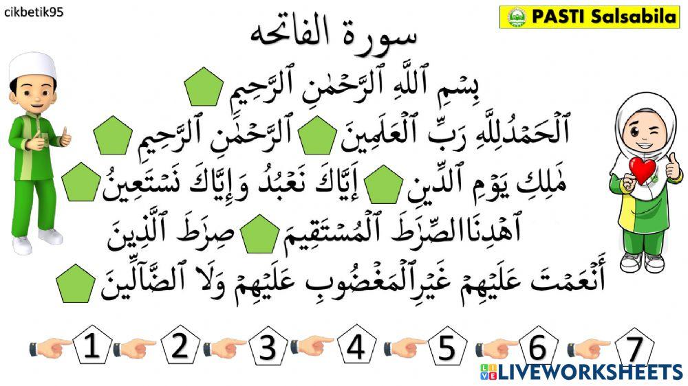 hafazan surah al fatihah online exercise for | Live Worksheets