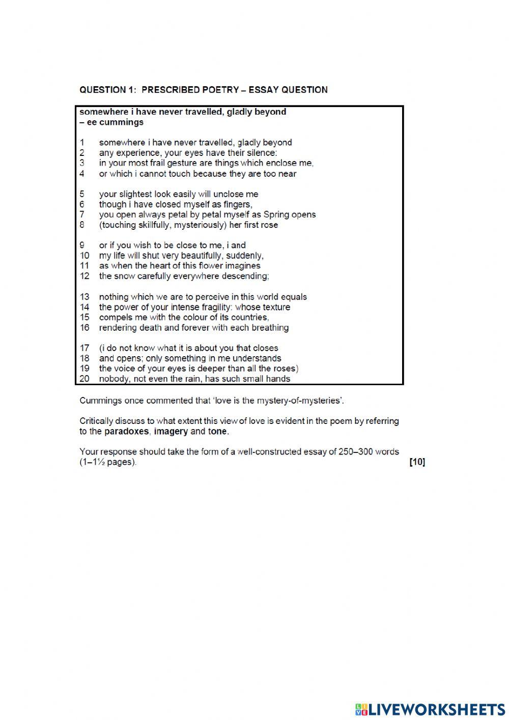 English paper 3 part 1 worksheet | Live Worksheets
