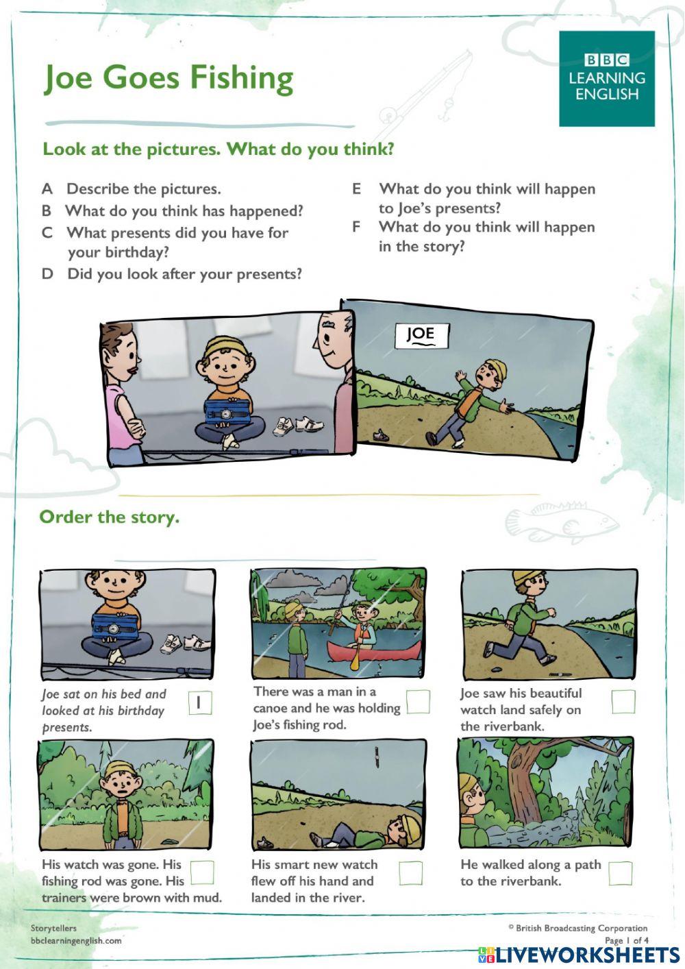 Joe Goes Fishing online exercise for | Live Worksheets