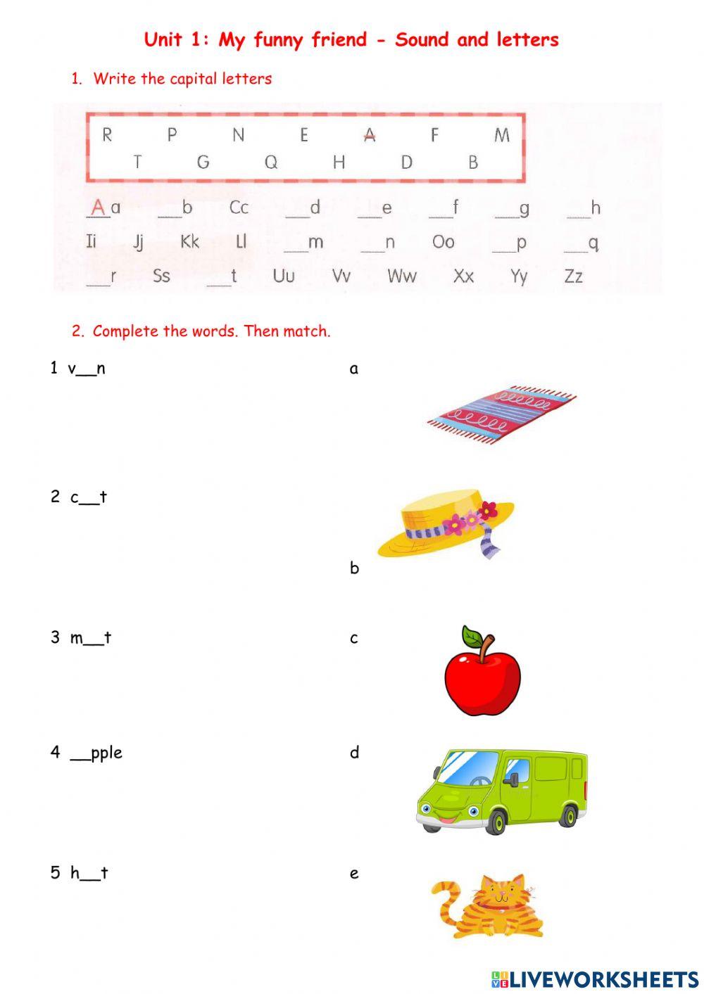 My funny friends activity | Live Worksheets