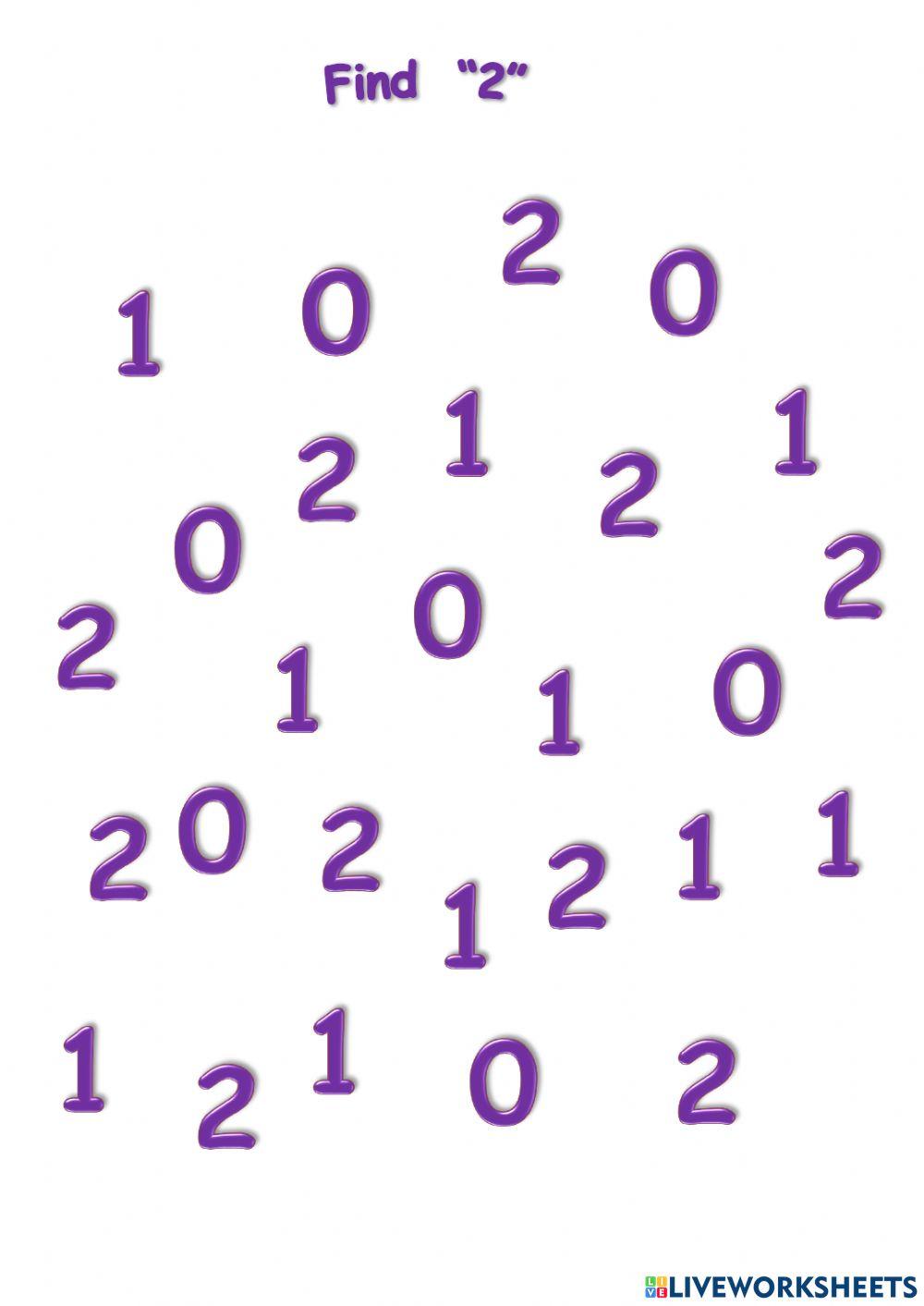 Find 2 interactive worksheet | Live Worksheets